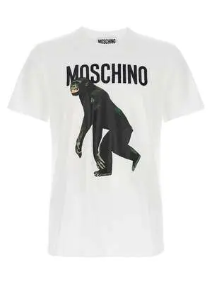 Moschino Logo Embroidery T-shirt - White