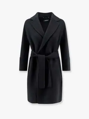Max Mara Arona Virgin Wool Coat - Black