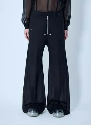 Rick Owens Tailored Wide Belas Trousers - Black