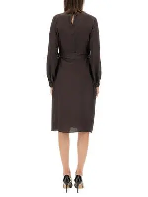 Kiton Silk Dress - Brown