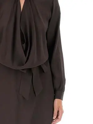 Kiton Silk Dress - Brown
