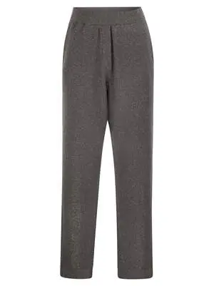 Brunello Cucinelli English Rib Cotton And Viscose Pants - Multicolor