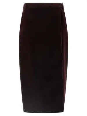 Saint Laurent Velvet Skirt - Multicolor