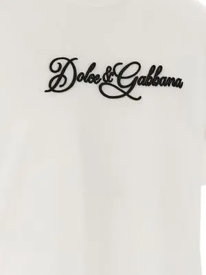 Dolce & Gabbana Logo Embroidery T-shirt - White