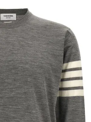 Thom Browne 4-bar Virgin Wool Pullover - Gray