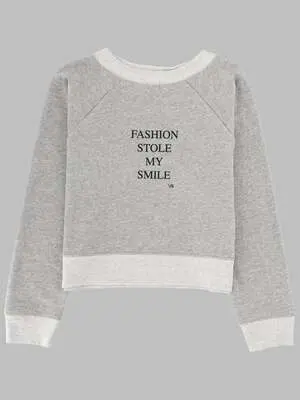 Victoria Beckham Felpa Con Stampa - Gray