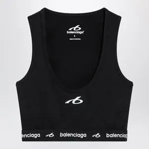 Balenciaga Techwear Bra Top In Technical Fabric - Black