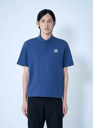 Moncler Piqué Polo Shirt - Blue