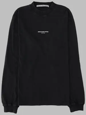 Alexander Wang Long Sleeve Logo T-shirt - Black