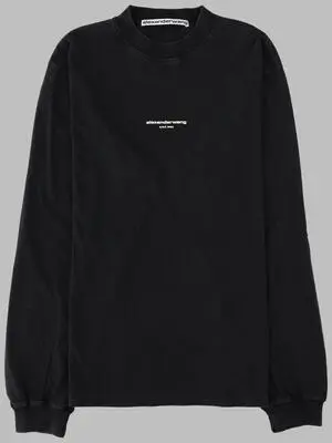 Alexander Wang Long Sleeve Logo T-shirt - Black