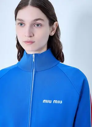 Miu Miu Technical Yarn Zipper Sweatshirt
