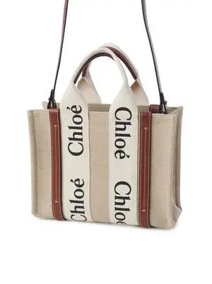 Chloé Woody Small Linen Tote Bag - Multicolor