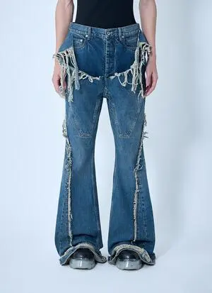 Rick Owens Slivered Bootcut Jeans - Blue