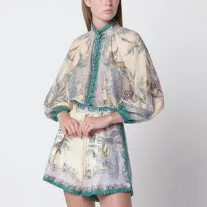 Zimmermann Cream Cotton And Silk Indra Shirt - Multicolor
