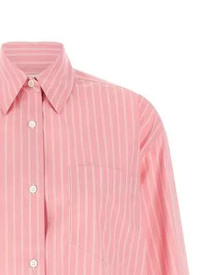 Marni Striped Cotton Blend Poplin Shirt