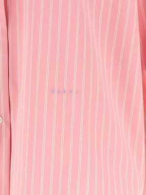 Marni Striped Cotton Blend Poplin Shirt