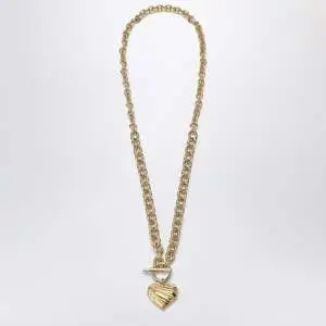Chloé Gold/ivory Heart Chain Necklace - Silver