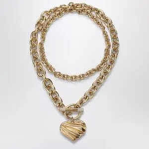 Chloé Heart Chain Necklace - Silver