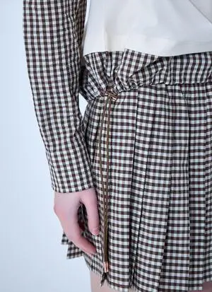 Moncler Layered Check T-shirt - White