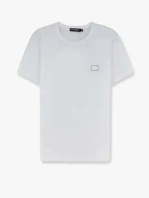 Dolce & Gabbana Cotton T-shirt With Iconic Detail - Multicolor
