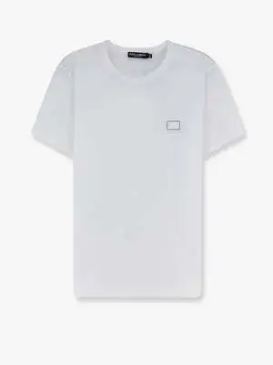 Dolce & Gabbana Cotton T-shirt With Iconic Detail - Multicolor