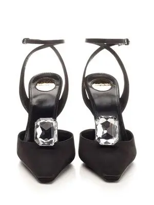 Saint Laurent Doville Satin Slingback