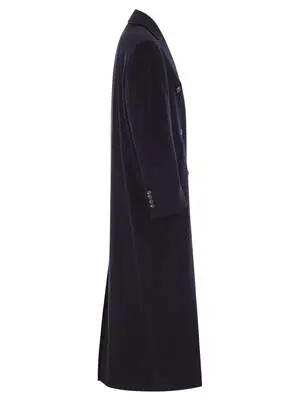 Brunello Cucinelli Long Wool Coat With Jewellery