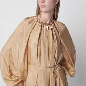 Zimmermann Silk Habotai Maxi Dress - Silver
