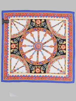Dolce & Gabbana Foulard In Twill Di Seta - Black