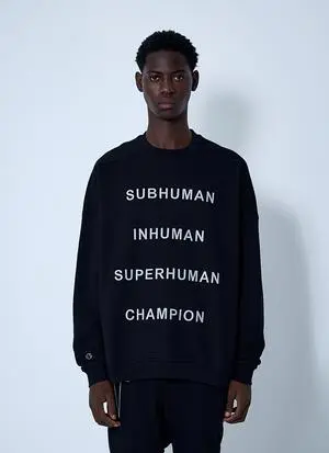 Rick Owens Text Print Sweatshirt - Black