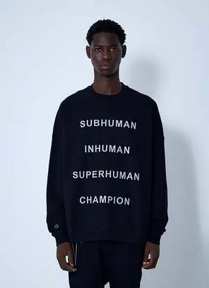 Rick Owens Text Print Sweatshirt - Black