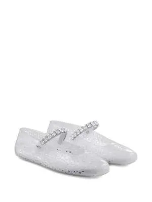 JIMMY CHOO Crystal Embellished Jelly Ballets - Multicolor