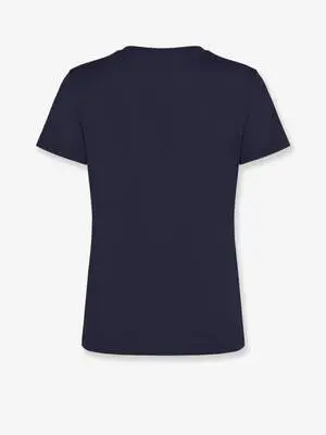 Max Mara Papaia Cotton T-shirt With Monogram - Multicolor