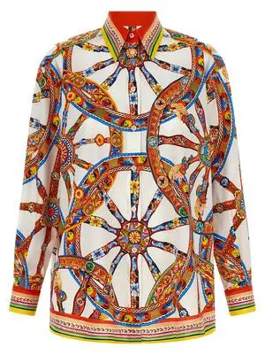 Dolce & Gabbana Carretto Silk Twill Shirt - Multicolor