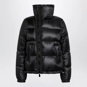 Sacai Down Jacket With Asymmetrical Zip - Black