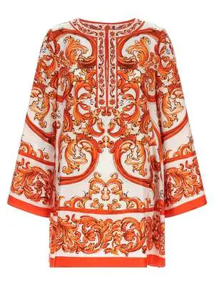 Dolce & Gabbana Maiolica' Dress - Orange