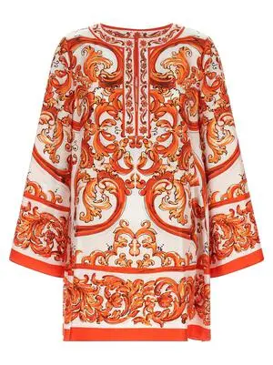 Dolce & Gabbana Maiolica' Dress - Orange