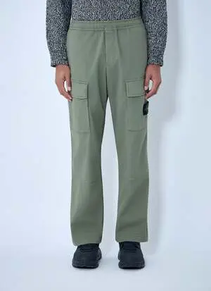 Stone Island Logo Patch Pants - Green