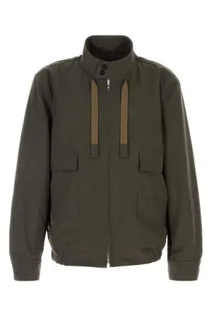 Sacai Olive Polyester Jacket - Green