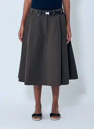 Prada Technical Fabric Circle Skirt - Green