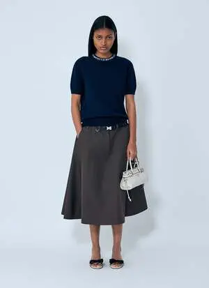 Prada Technical Fabric Circle Skirt