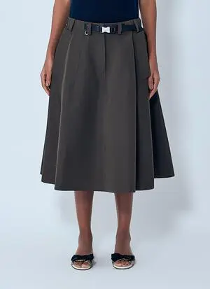 Prada Technical Fabric Circle Skirt - Green