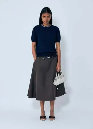 Prada Technical Fabric Circle Skirt - Green