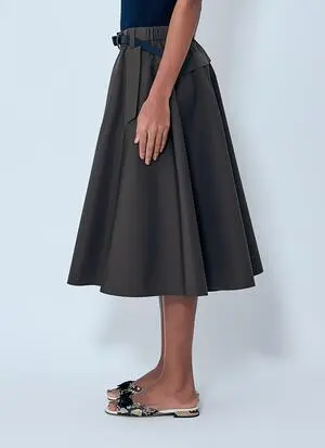 Prada Technical Fabric Circle Skirt - Green