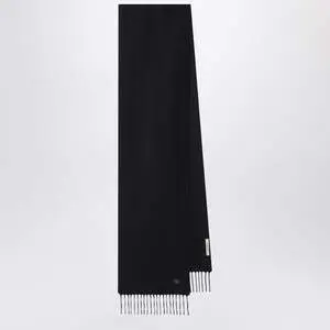 Valentino Garavani Cashmere Scarf With Vlogo Detail - Black