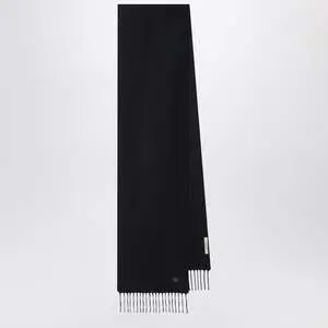 Valentino Garavani Cashmere Scarf With Vlogo Detail - Black