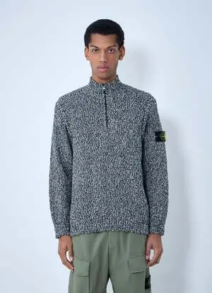 Stone Island Logo Patch Sweater - Black