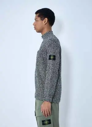 Stone Island Logo Patch Sweater - Black