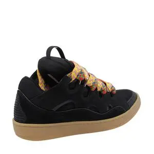 LANVIN Suede Curb Sneakers - Black