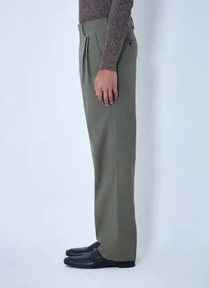 Prada Wide-leg Wool Pants